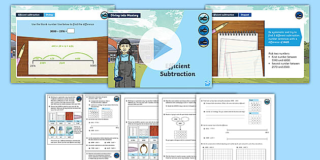 👉 White Rose Maths Compatible Year 4 Efficient Subtraction