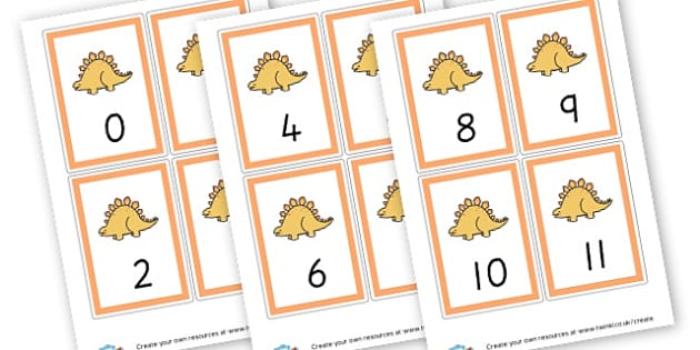 Number Cards 1-20 (Orange)