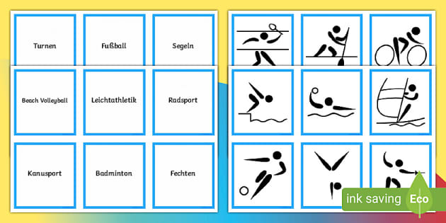 Olympic Sports Matching Cards (teacher made) - Twinkl
