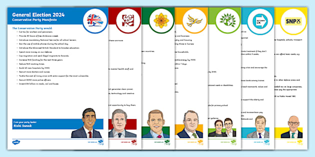 General Election 2024 Child Friendly Party Manifesto Guide