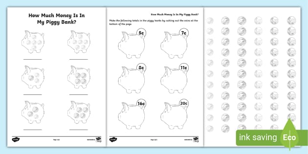 Euro Differentiated Worksheets | Primary (teacher made)