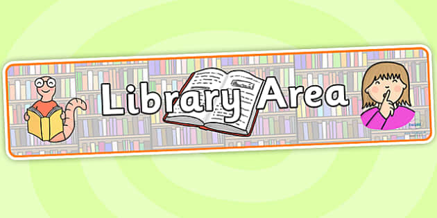 Library Area Display Banner-library area, library, display