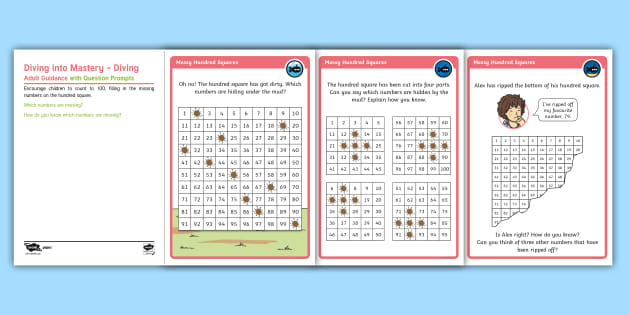 * NEW * Year 1 Diving into Mastery: Counting to 100 (Missing Numbers)