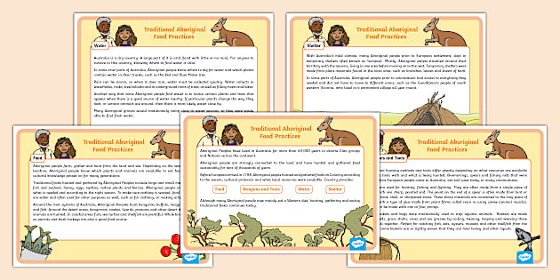 Traditional Aboriginal Food Practices Posters - Twinkl