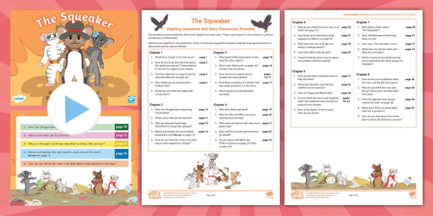 The Squeaker Reading Questions and Story Discussion Prompts
