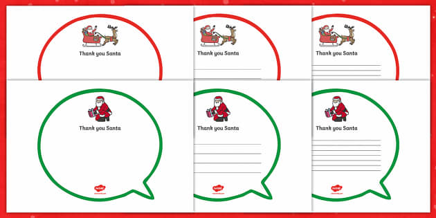 Thank You Santa Speech Bubbles (Hecho por educadores)