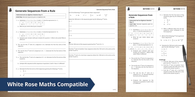 FREE! - 👉 Generate Sequences from a Rule - Twinkl