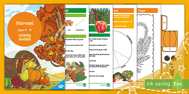 Harvest-Themed Activity Booklet (Ages 9 - 11) (teacher made)