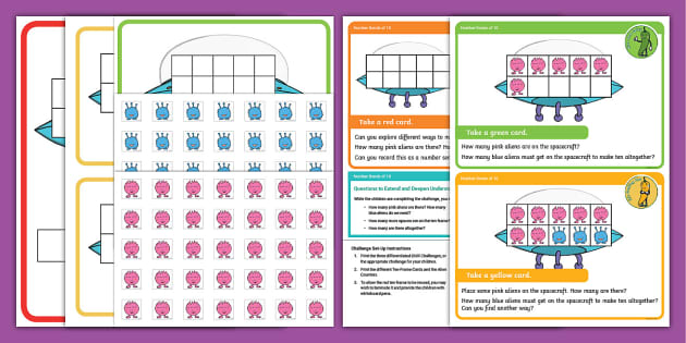 👉 Number Bonds of Ten Chilli Challenges: Alien Spacecraft