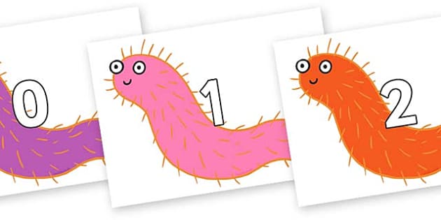 FREE! - Numbers 0-100 on Bristle Worm to Support Teaching on Sharing a ...