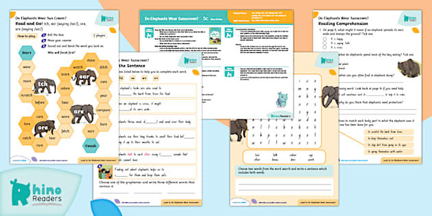 Level 5c Do Elephants Wear Sunscreen? Guided Reading Pack