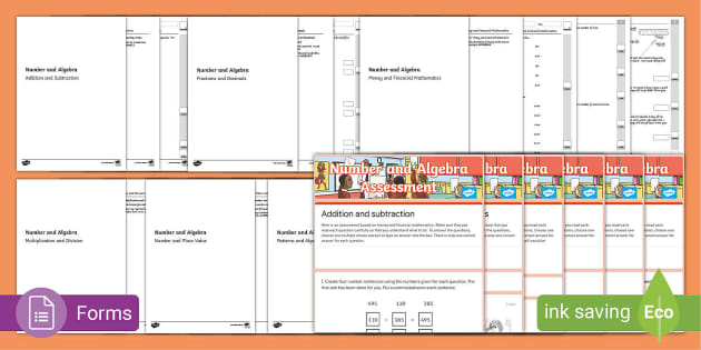 Number and Algebra Assessment Pack | Year 4 Maths Questions