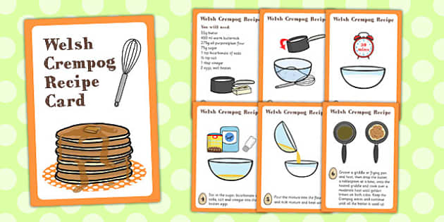 Welsh Crempog Recipe Card (Teacher-made)