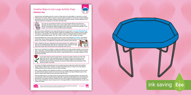 EYFS Ages 2-3 Large Activity Trays: Valentine's Day | Twinkl