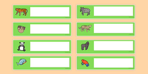 Jungle and Rainforest Themed Editable Gratnells Tray Labels