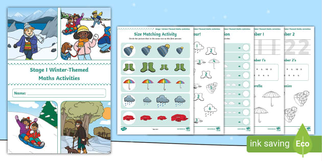 Stage 1 Winter Maths Activity Booklet (teacher made)