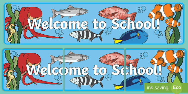Welcome to School! Display Banner (teacher made) - Twinkl