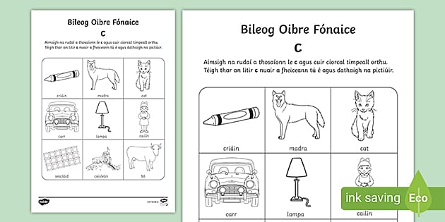 Bileog Oibre Fónaice C (teacher made) - Twinkl