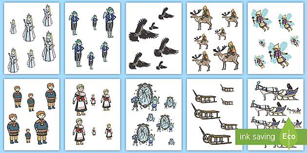 The Snow Queen Story Size Ordering Activity