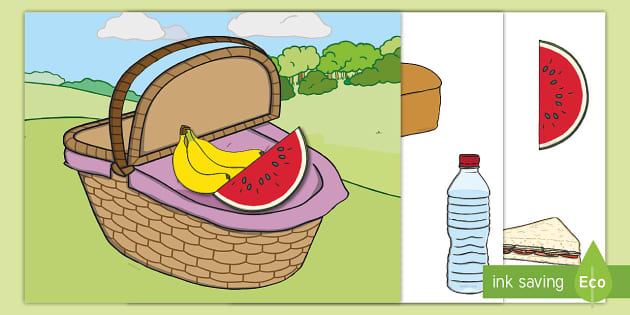 Pack the Spring Picnic Basket Cut and Paste Activity