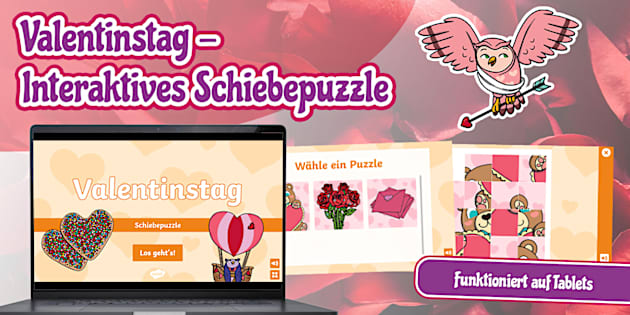 Valentinstag - Interaktives Schiebepuzzle