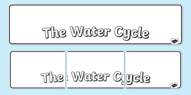 The Water Cycle Collaborative Drawing Display Banner