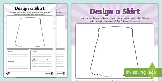 Design a Skirt Activity (teacher made) - Twinkl