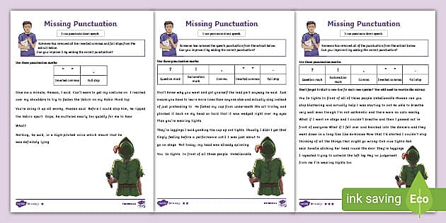 Direct Speech Punctuation Worksheets - KS2 (teacher made)