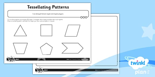 PlanIt Maths Y5 Properties of Shapes Tessellating Patterns Home Learning