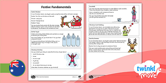 Move PE Year 1-2 Fundamental Skills: Christmas Home Learning Tasks