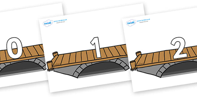 Numbers 0-31 on Bridges (Teacher-Made) - Twinkl