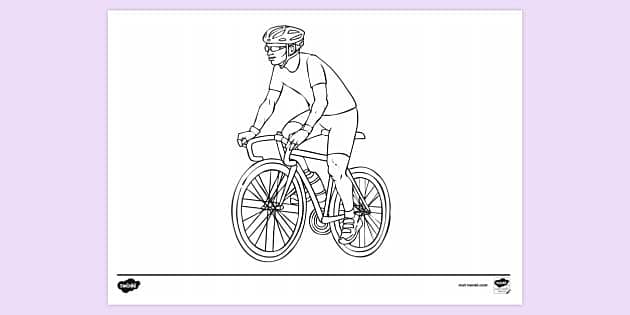 FREE! - Road Biker Colouring | Colouring Sheets - Twinkl