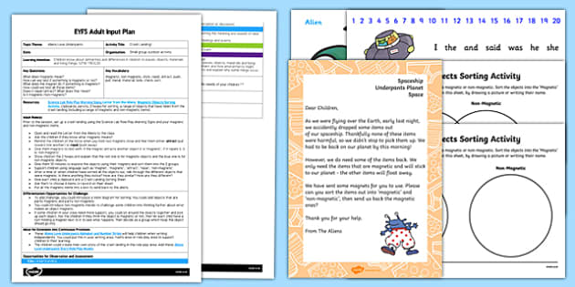 EYFS Crash Landing Adult Input Plan and Resource Pack to Support ...
