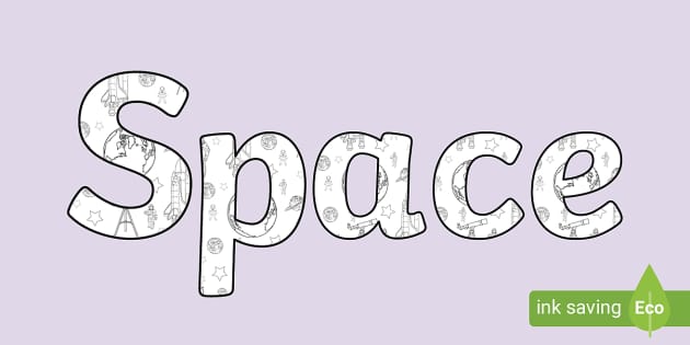 Space Doodle Display Lettering - Twinkl - KS1 (teacher made)