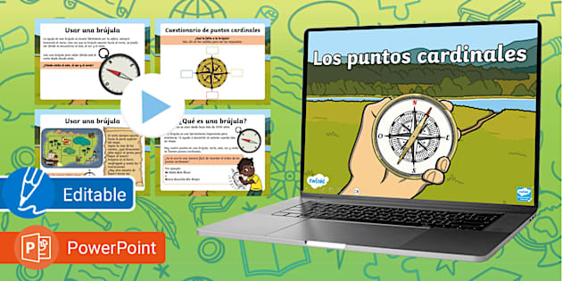 Presentación: Los puntos cardinales (teacher made) - Twinkl