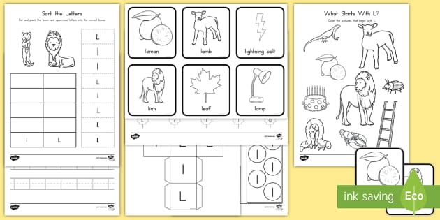 Letter L Activity Pack (teacher made)