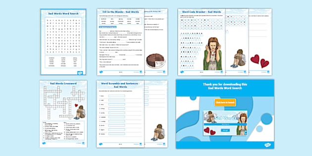 Interesting Words Pack: Sad Words (teacher made) - Twinkl