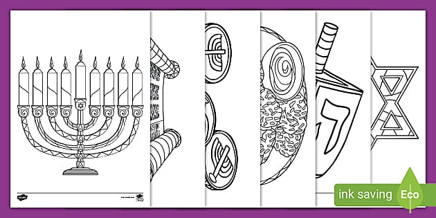 Hanukkah Mindfulness Colouring Sheets (teacher made)