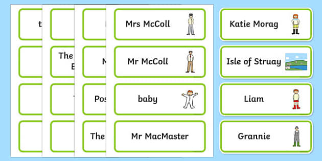FREE! - Word Cards to Support Teaching on Katie Morag