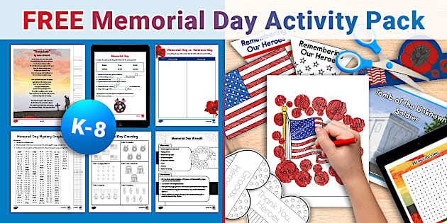 FREE Memorial Day Worksheets | Resource Pack | Twinkl USA