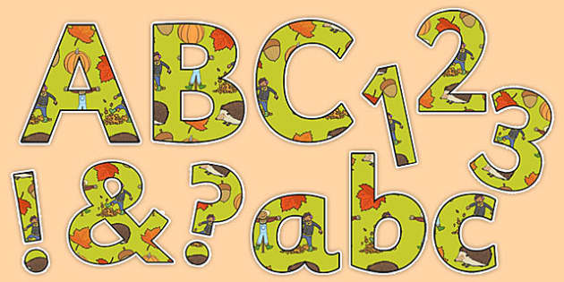 Autumn Display Letters and Numbers Pack (teacher made)