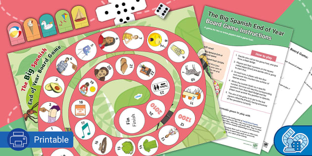 👉 Spanish: Year 5 Revision Board Game (teacher made)