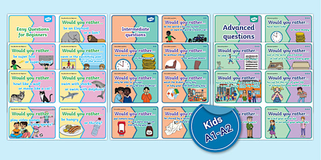 ESL Would You Rather Conversation Cards - Twinkl