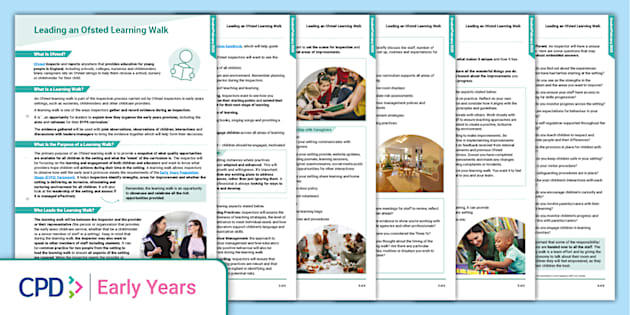 Leading an Ofsted Learning Walk | Handout | CPD - Twinkl