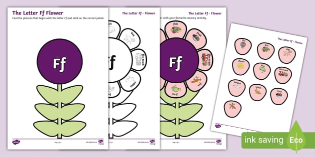 Letter F Flower Activity Sheet (Hecho por educadores)