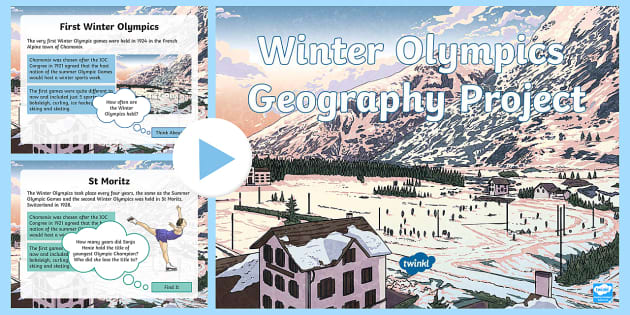 KS2 Winter Olympics Geography Project PowerPoint