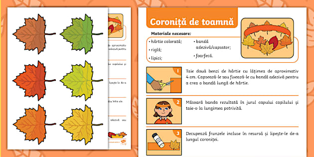 Coroniță de toamnă din hârtie | AVAP Twinkl România