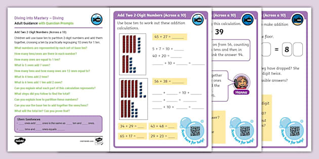 👉 Y2 DiM: Step 16 Add Two 2-Digit Numbers (Across a 10)