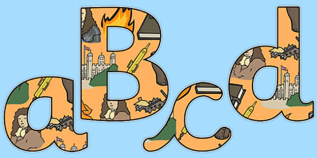 The Great Fire of London Themed Display Lettering-the great fire of london,