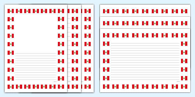 Peru Flag Border - Geography Resources - KS1 (teacher made)